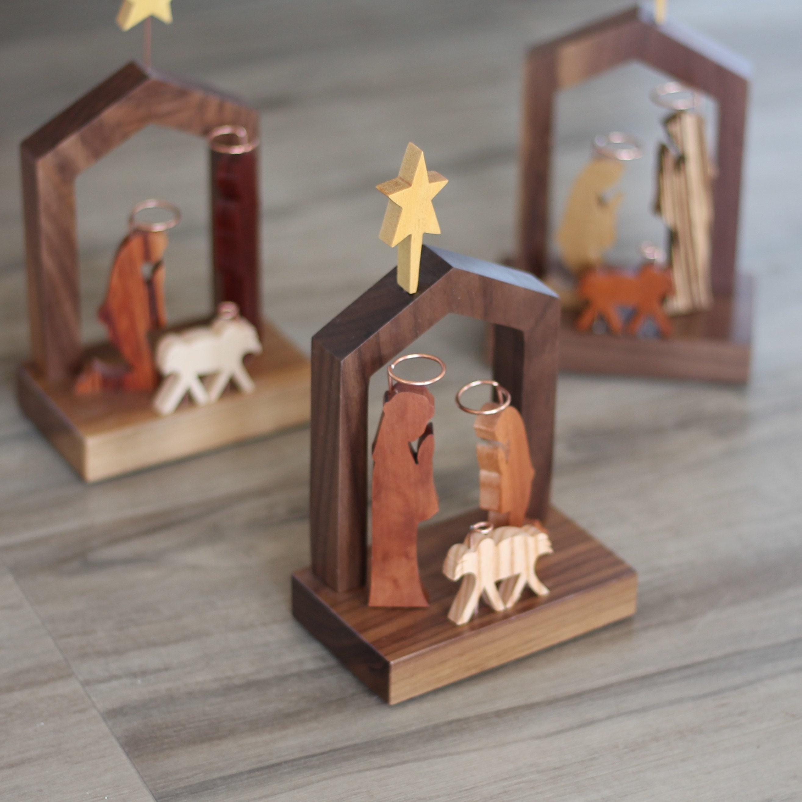 Handmade Wooden Nativity - Etsy