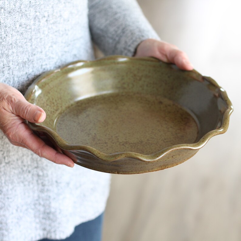 Handmade Pottery Large Pie Plate 9 Colors - Etsy