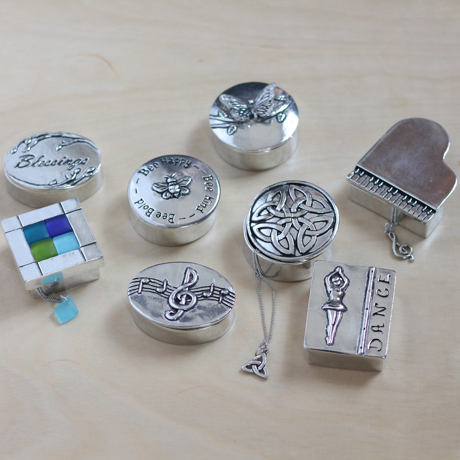 Handmade Pewter Boxed Necklace Set | 8 Styles - Etsy