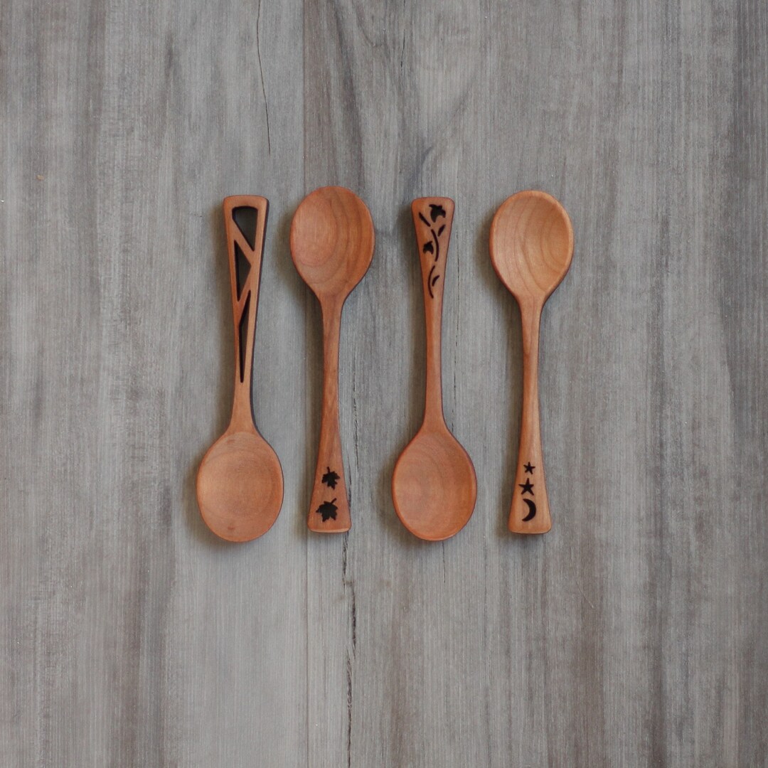 Handmade Wooden Mini Spoon | 4 Designs - Etsy