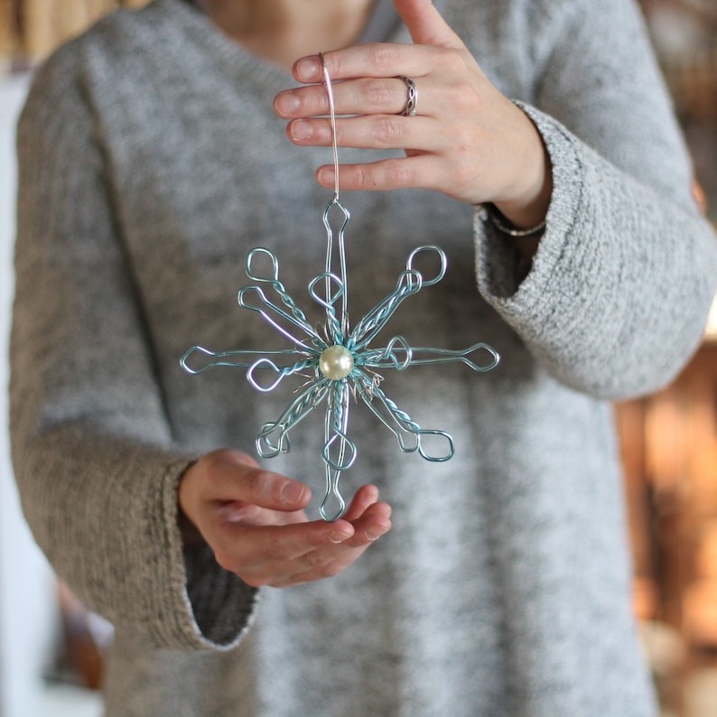 Handmade Wire Snowflake Ornament *FINAL STOCK* - Etsy