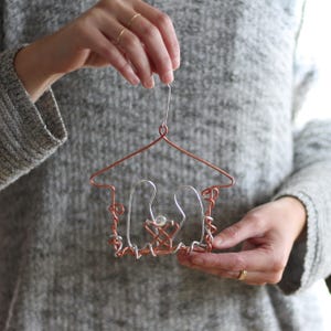 Handmade Wire Nativity Ornament - Etsy