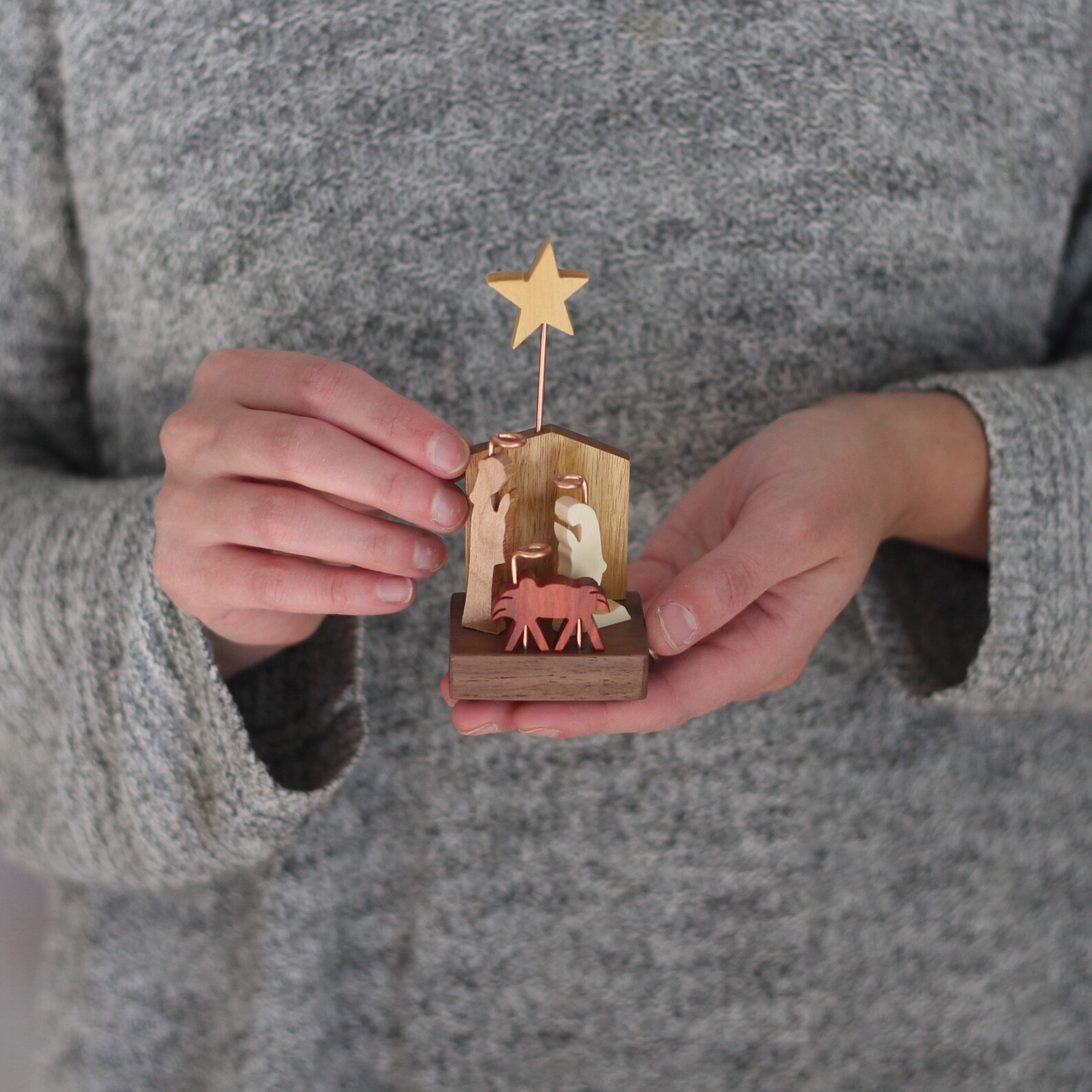 Handmade Mini Wooden Nativity - Etsy