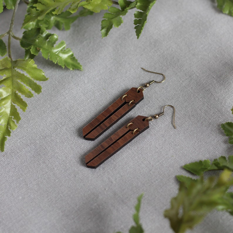 Handmade Wooden Jewelry | Micaela Earrings - Etsy