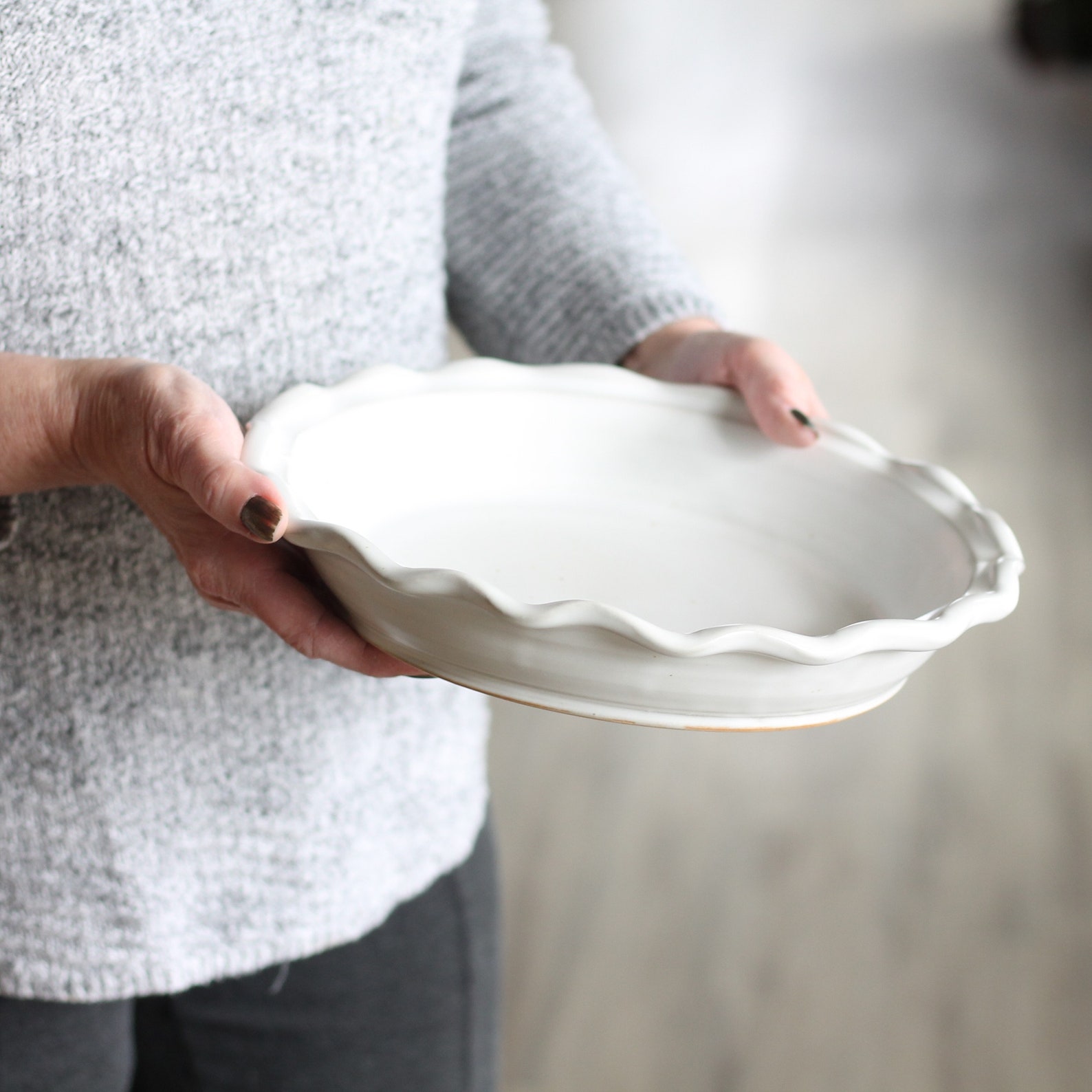 SECONDS SALE Handmade Pottery Large Pie Plate 10 Colors - Etsy
