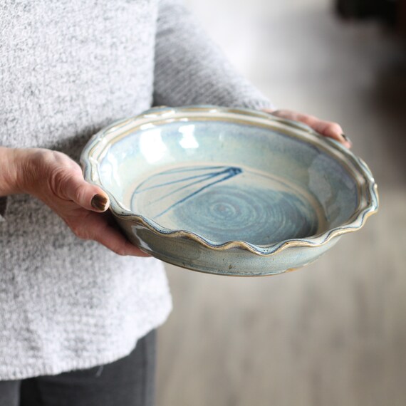 Handmade Pottery Large Pie Plate 9 Colors - Etsy