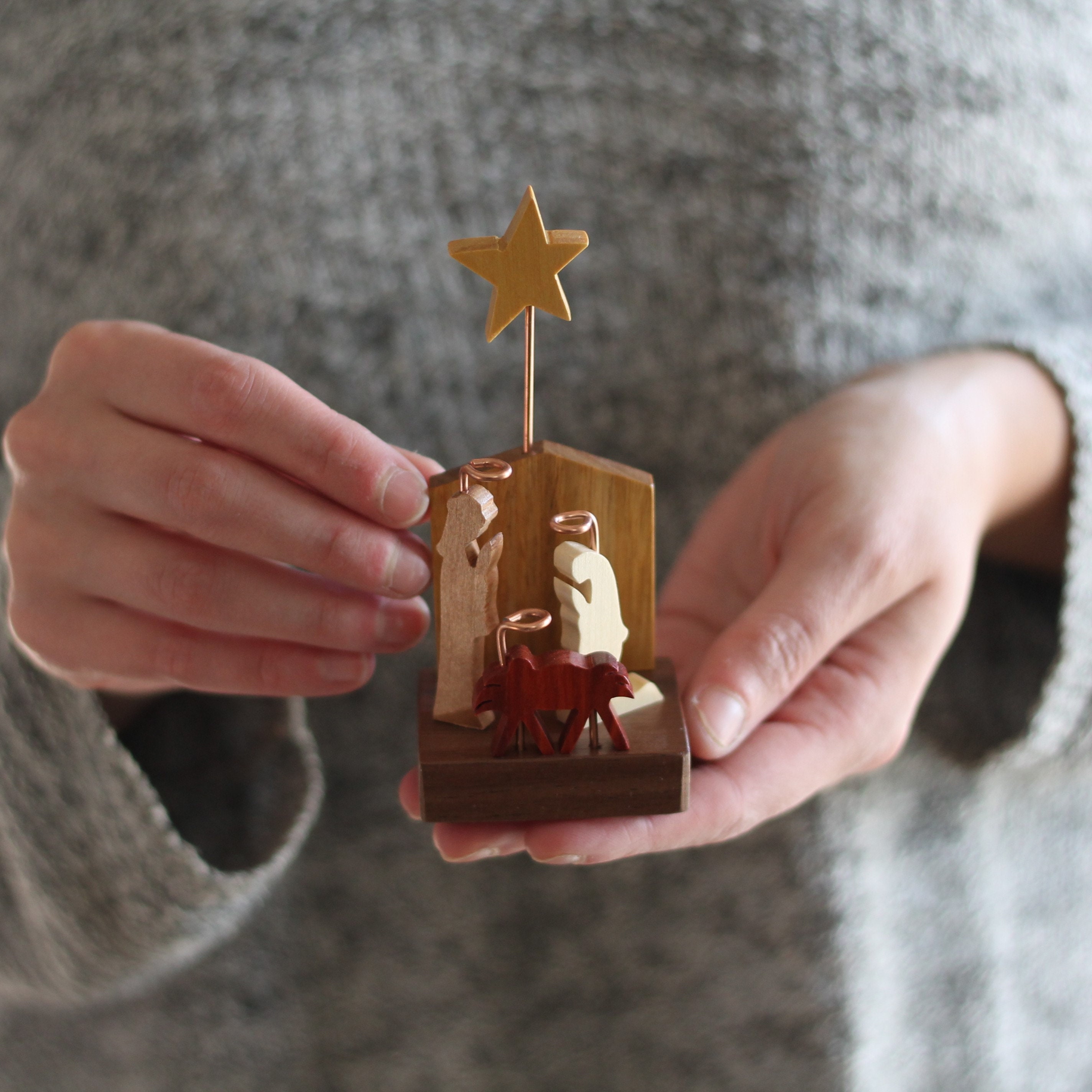 Handmade Mini Wooden Nativity - Etsy