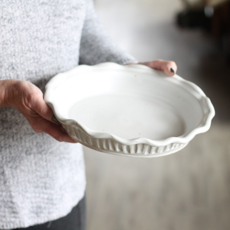 Handmade Pottery Large Pie Plate 9 Colors - Etsy
