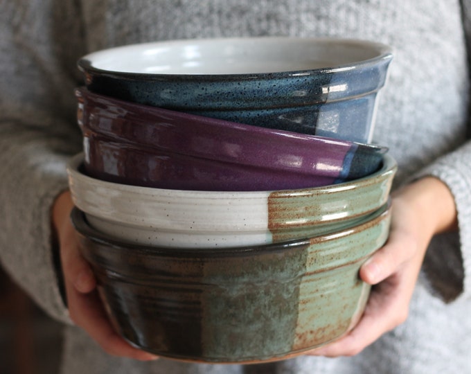 Handmade Pottery Bread Bowl - Etsy
