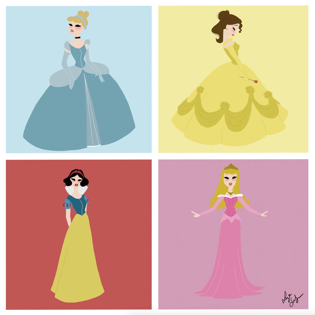 Disney Princess Print 3 Variations - Etsy