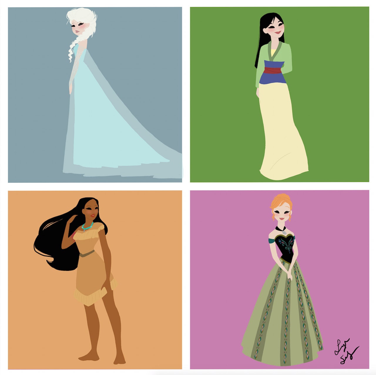 Disney Princess Print 3 Variations - Etsy