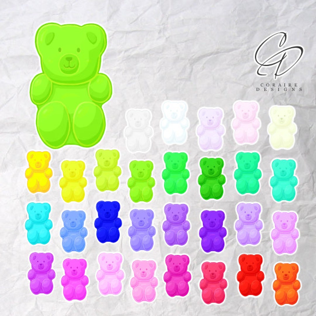Candy Gummy Bear Clipart - Etsy