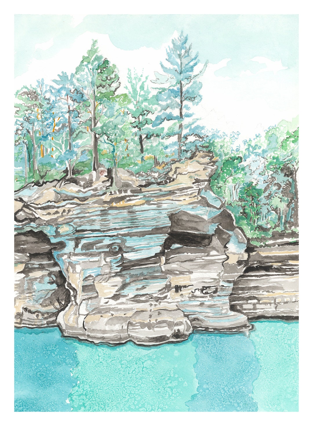 Pictured Rocks - Etsy