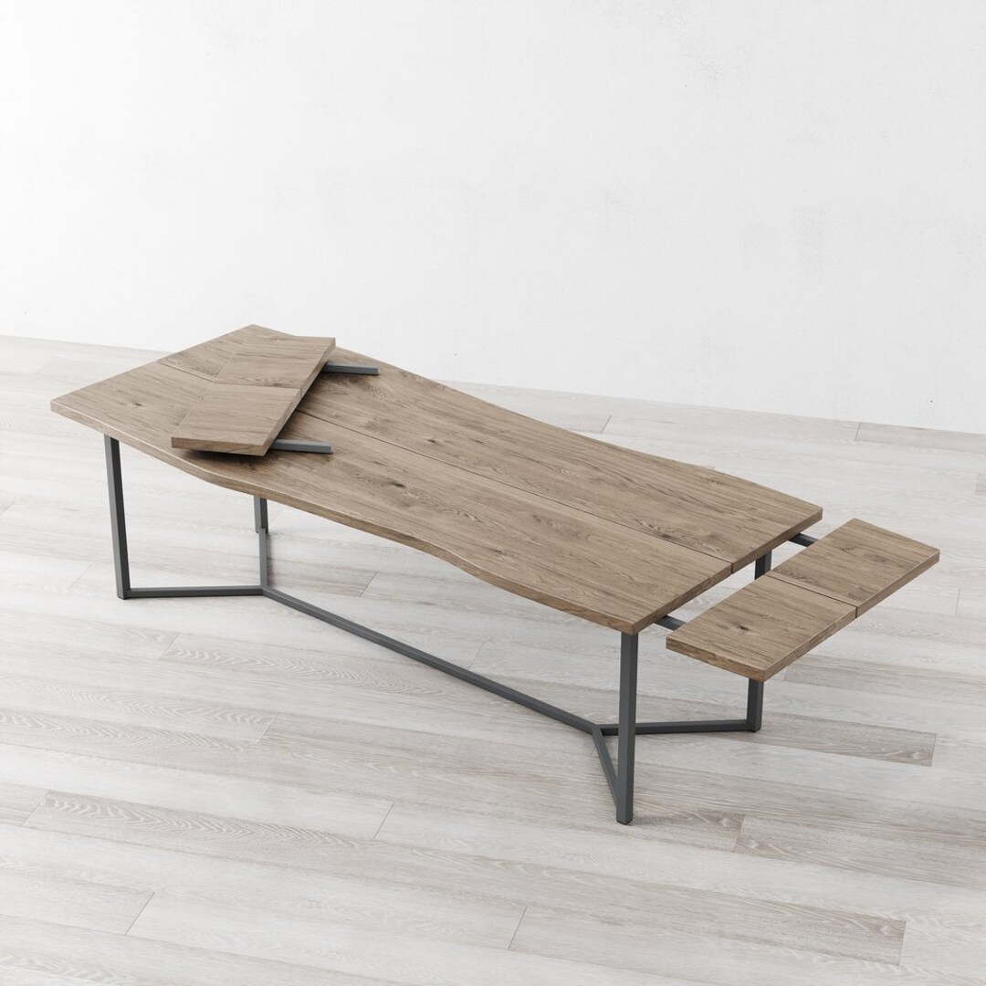 Infinity X Oak Industrial Style V-shaped Legs Table - Etsy