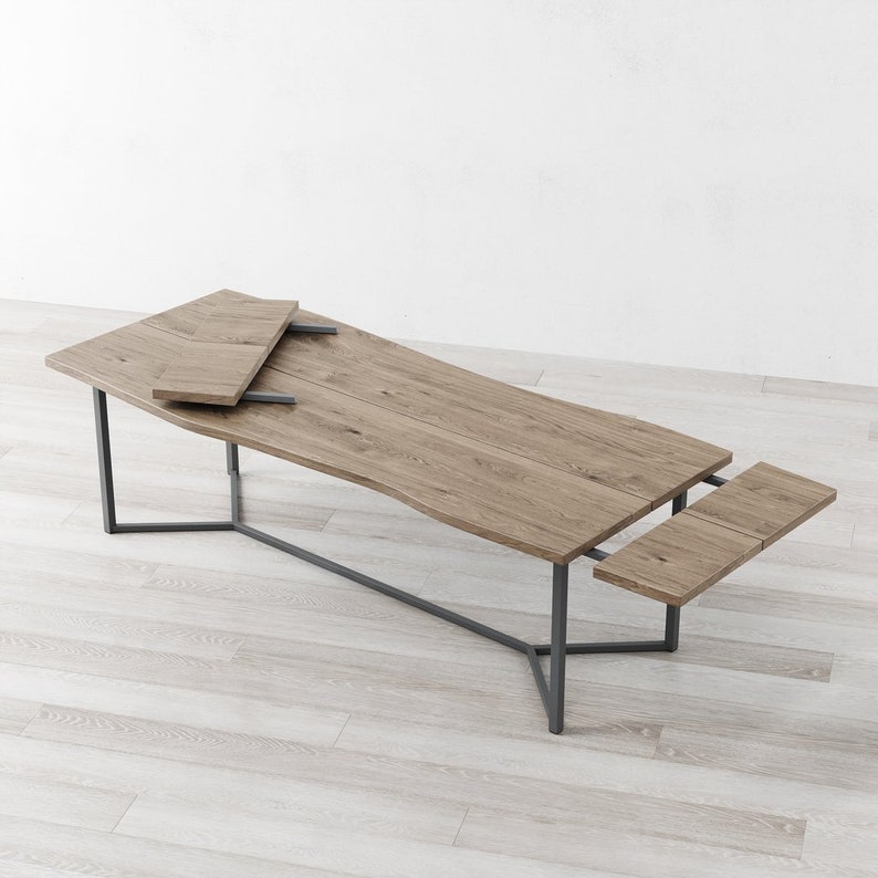 Infinity X Oak Industrial Style V-shaped Legs Table | Etsy