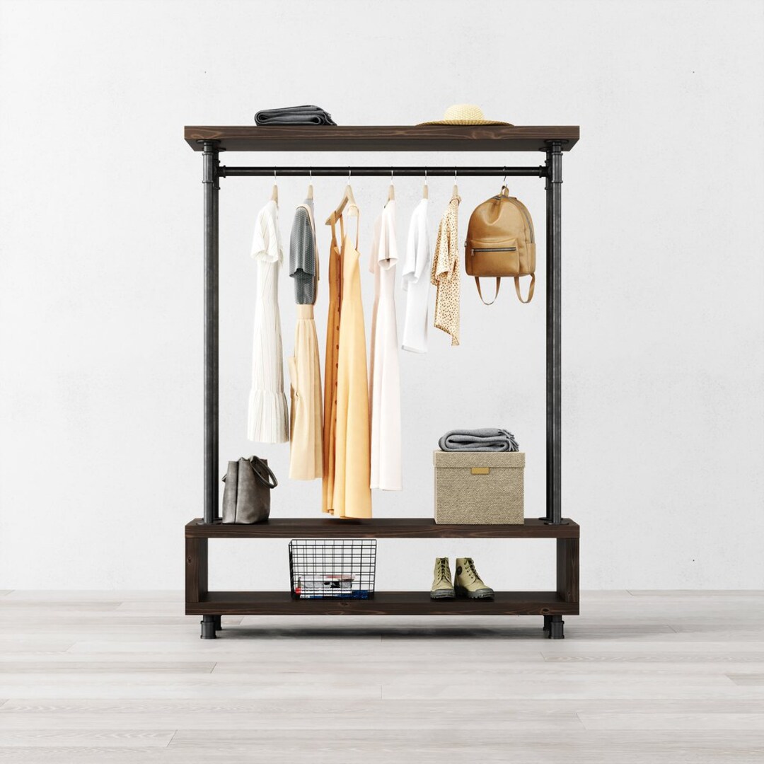 Ronnie Brown Pine Clothing Rail - Etsy