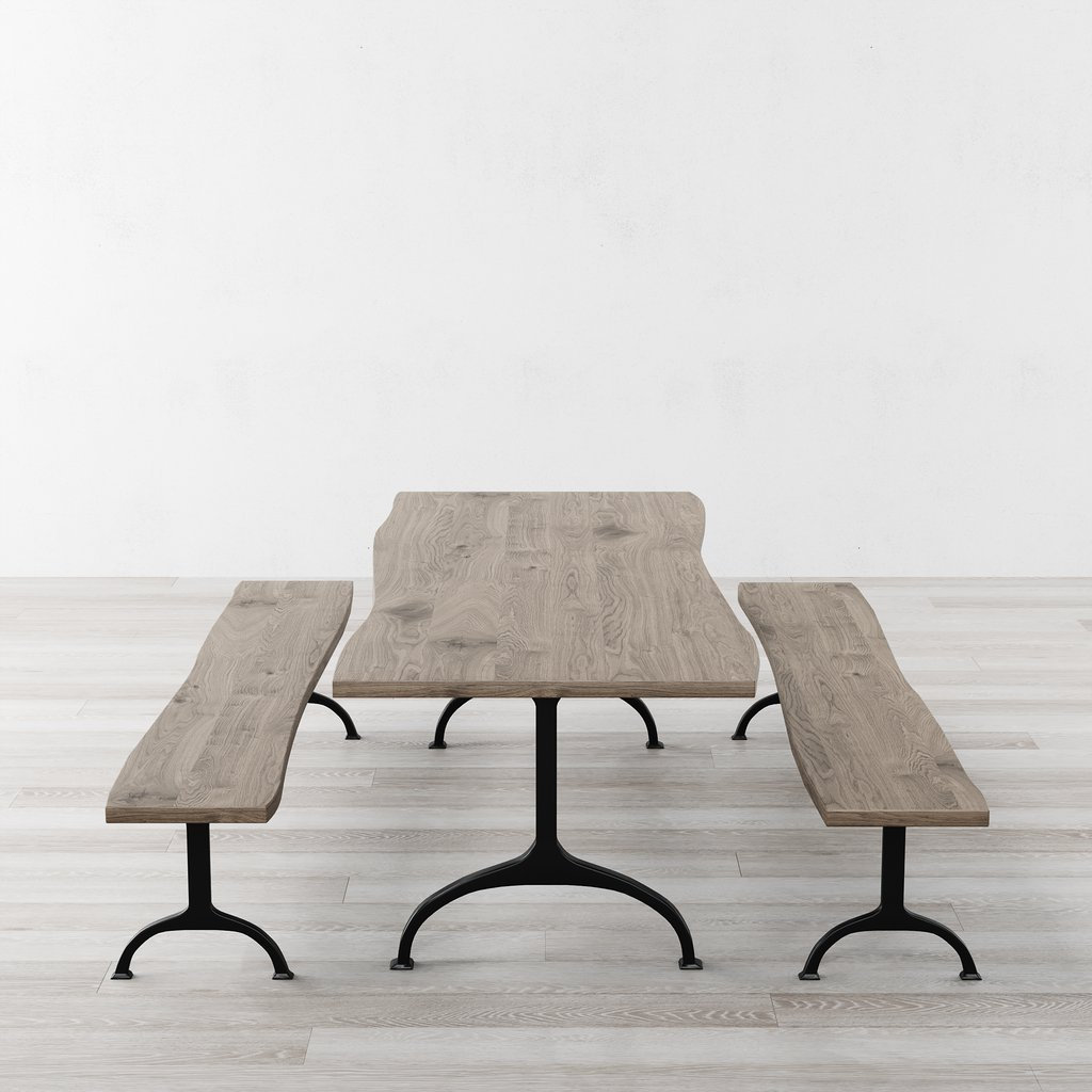 Lambeth Light Grey Oak Dining Table - Etsy