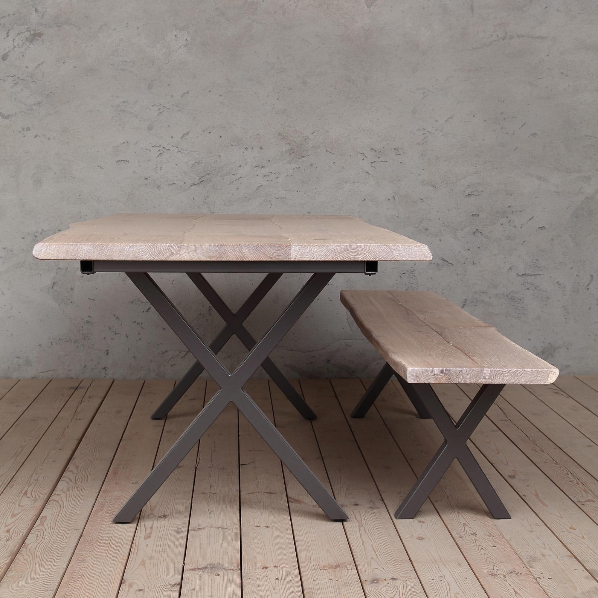 Chelsea Oak Extendable Solid Live Edge Dining Table | Etsy