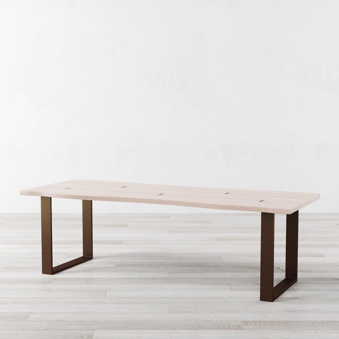 Dell Live Edge Light Ash Dining Table - Etsy