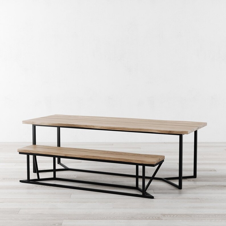 Infinity X Oak Industrial Style V-shaped Legs Table | Etsy