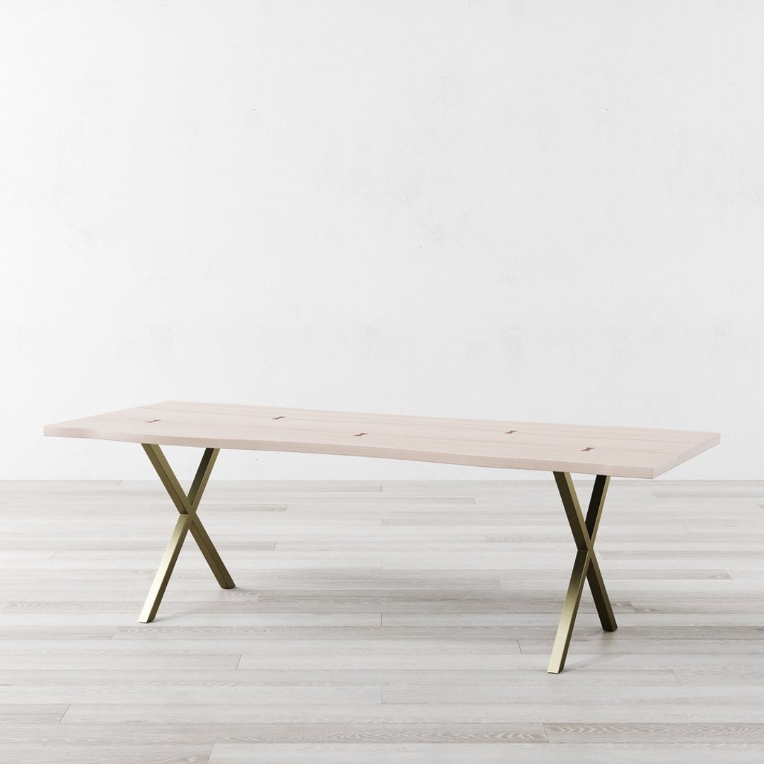 Chelsea Live Edge Light Ash Dining Table - Etsy