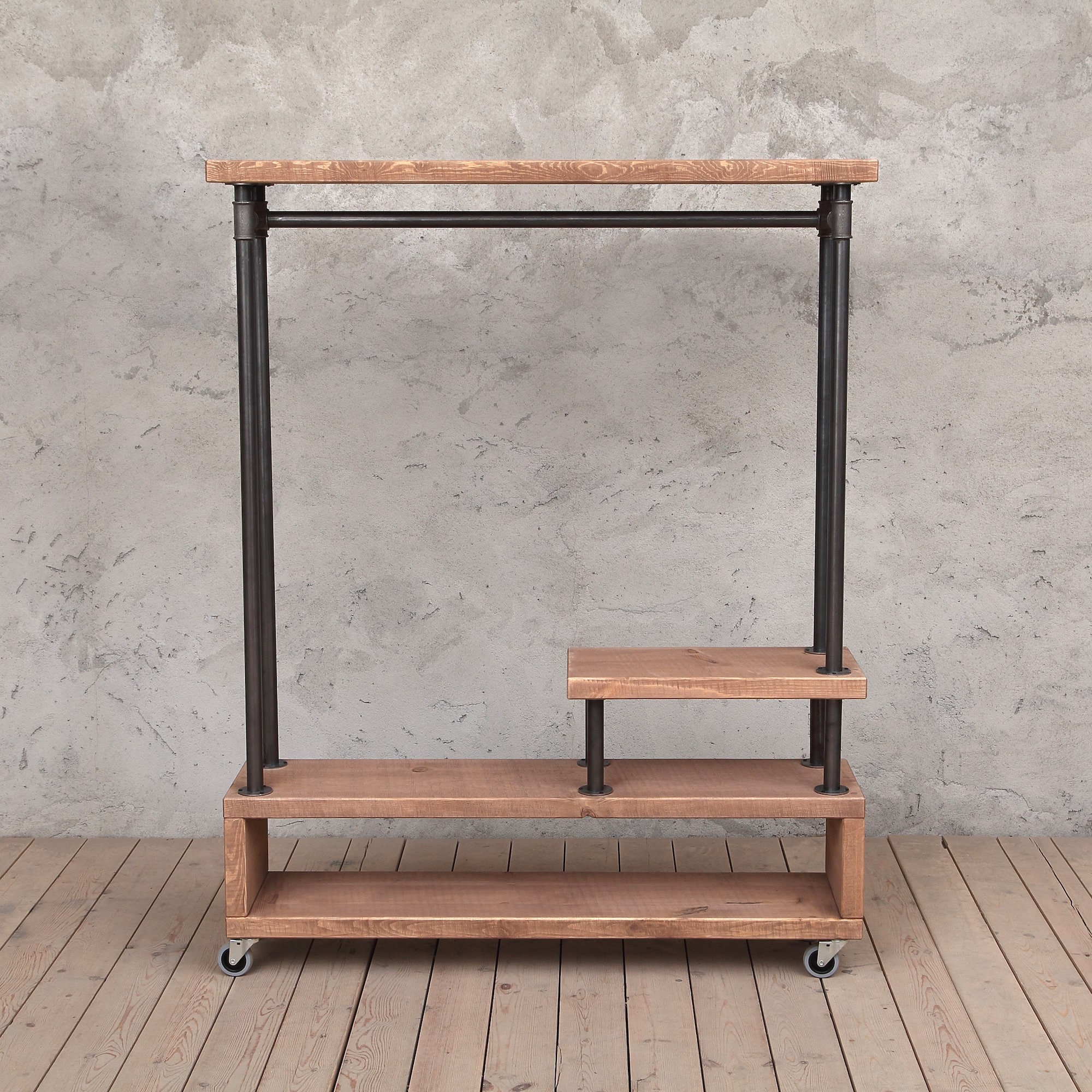 Luna Beige Pine Clothing Rail - Etsy UK