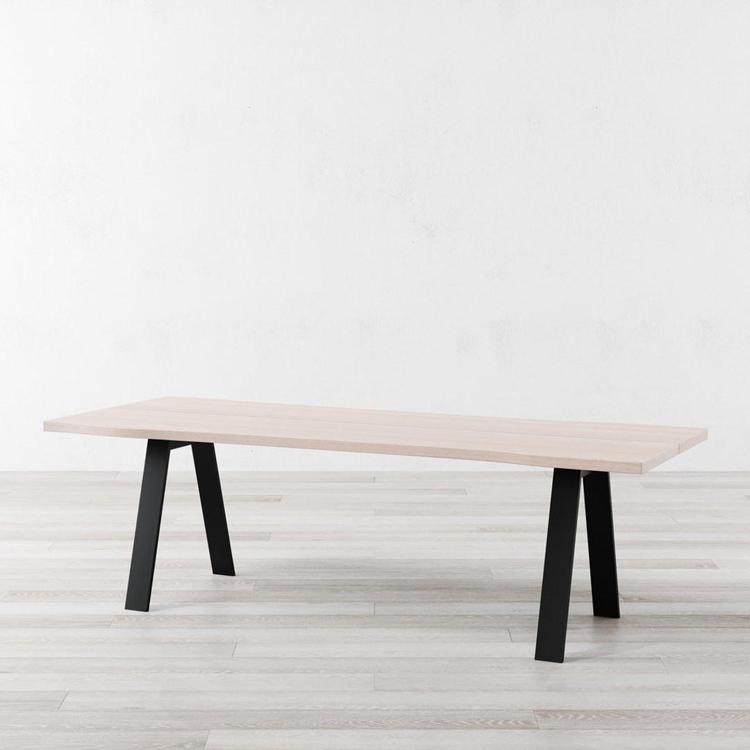 Trent Live Edge Light Ash Dining Table - Etsy