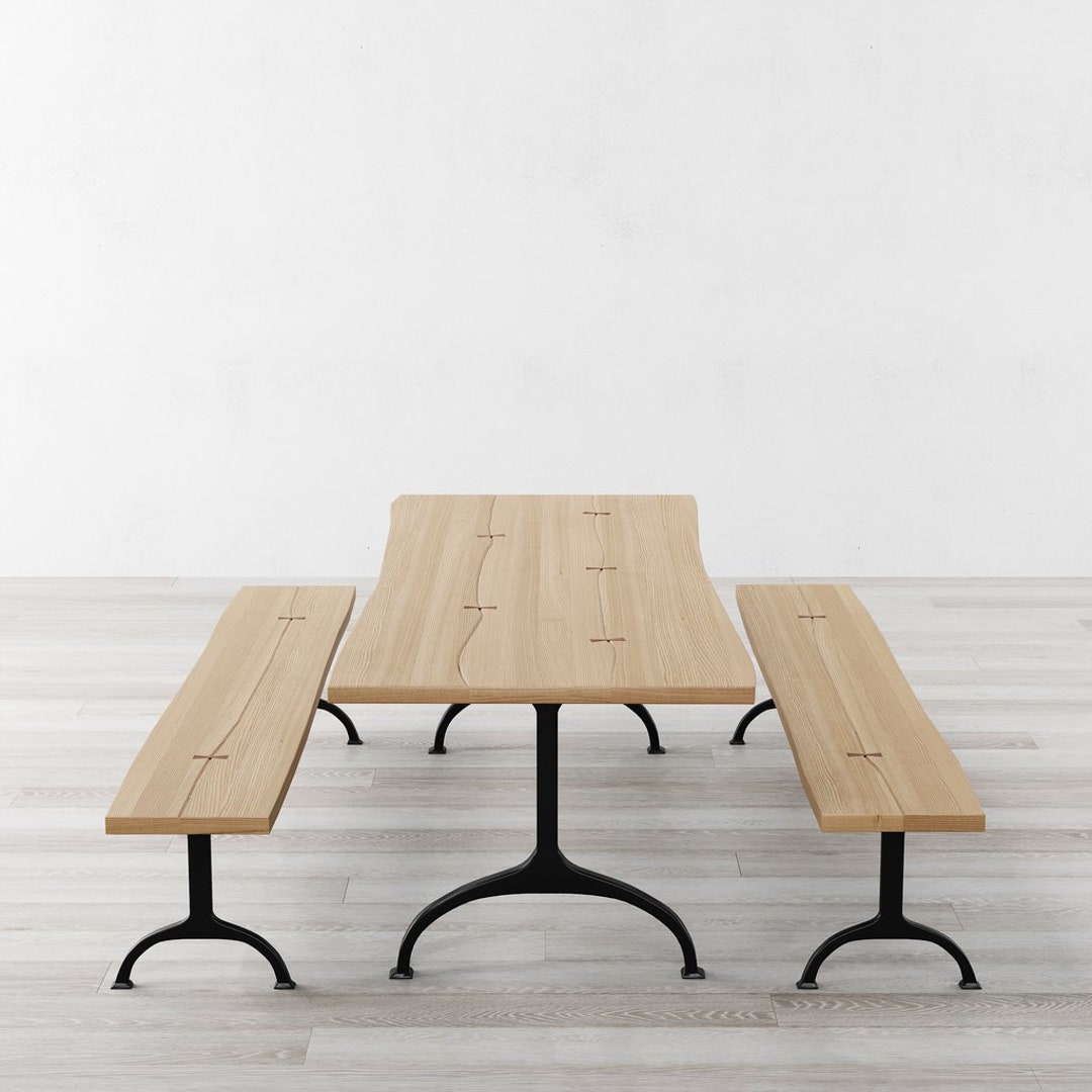 Nord Live Edge Natural Ash Dining Table - Etsy