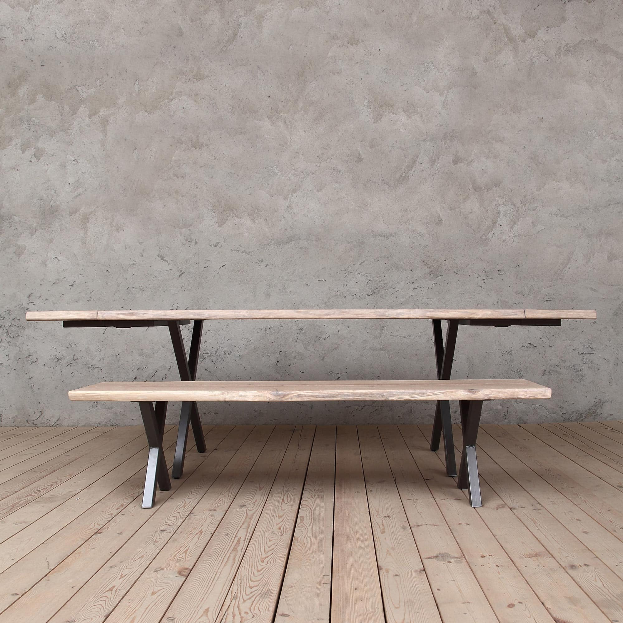 Chelsea Oak Extendable Solid Live Edge Dining Table | Etsy