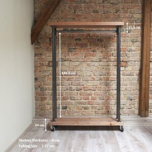 Eden Brown Pine Clothing Rail - Etsy