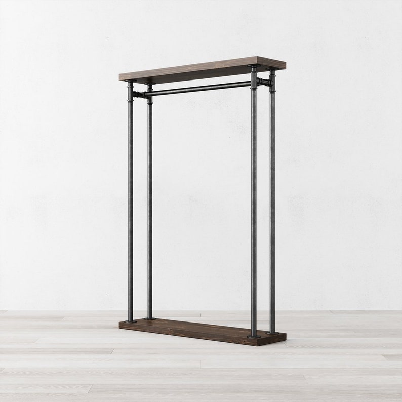 Eden Brown Pine Clothing Rail - Etsy