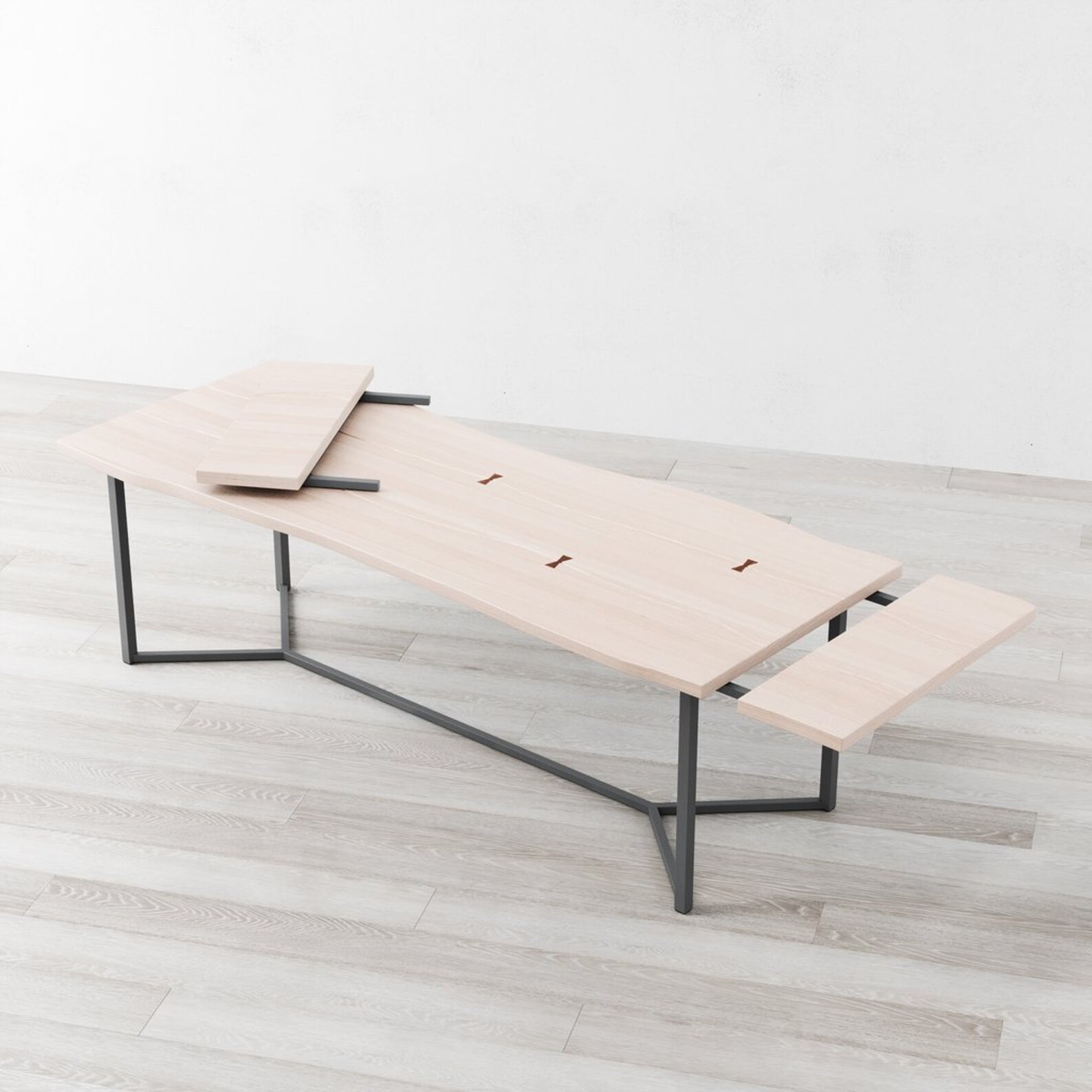 London Extendable Live Edge Light Ash Dining Table - Etsy