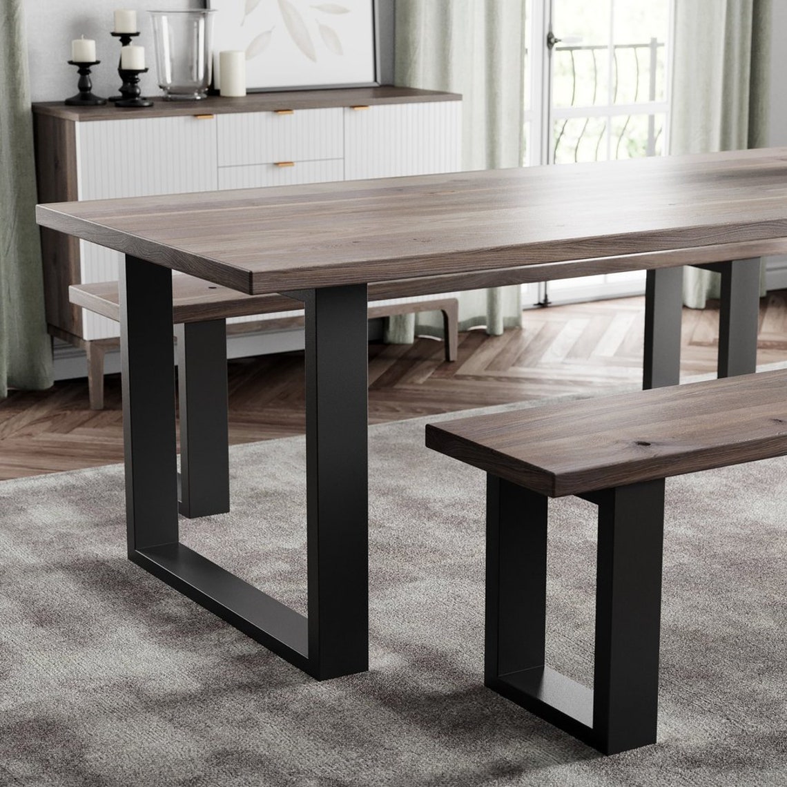 Holborn Light Grey Oak Dining Table - Etsy