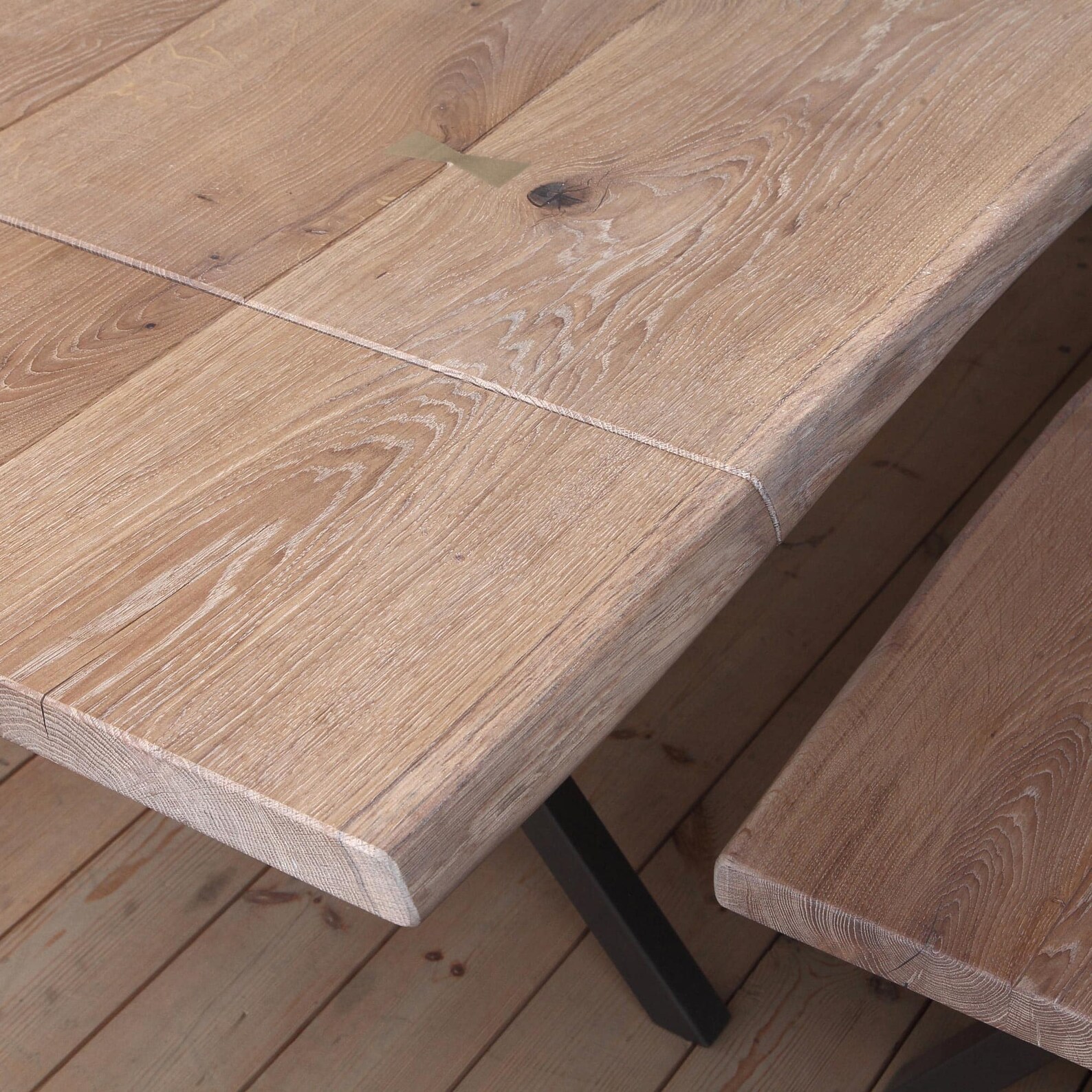 Chelsea Oak Extendable Solid Live Edge Dining Table | Etsy