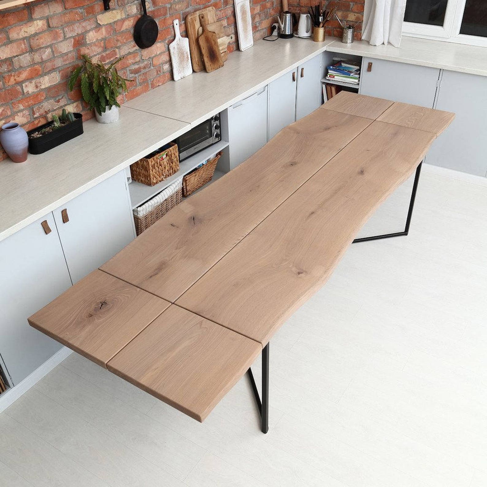 Infinity X Two Slabs Extendable Dining Table - Etsy