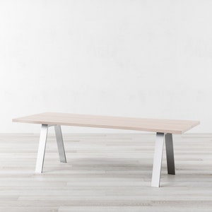 Trent Live Edge Light Ash Dining Table - Etsy