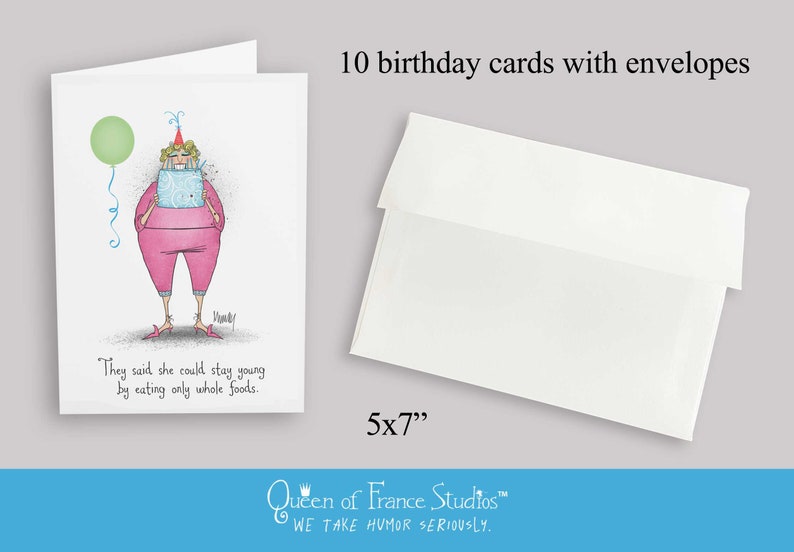 Pack of 10 Funny Birthday Cards With Envelopes - Etsy Canada