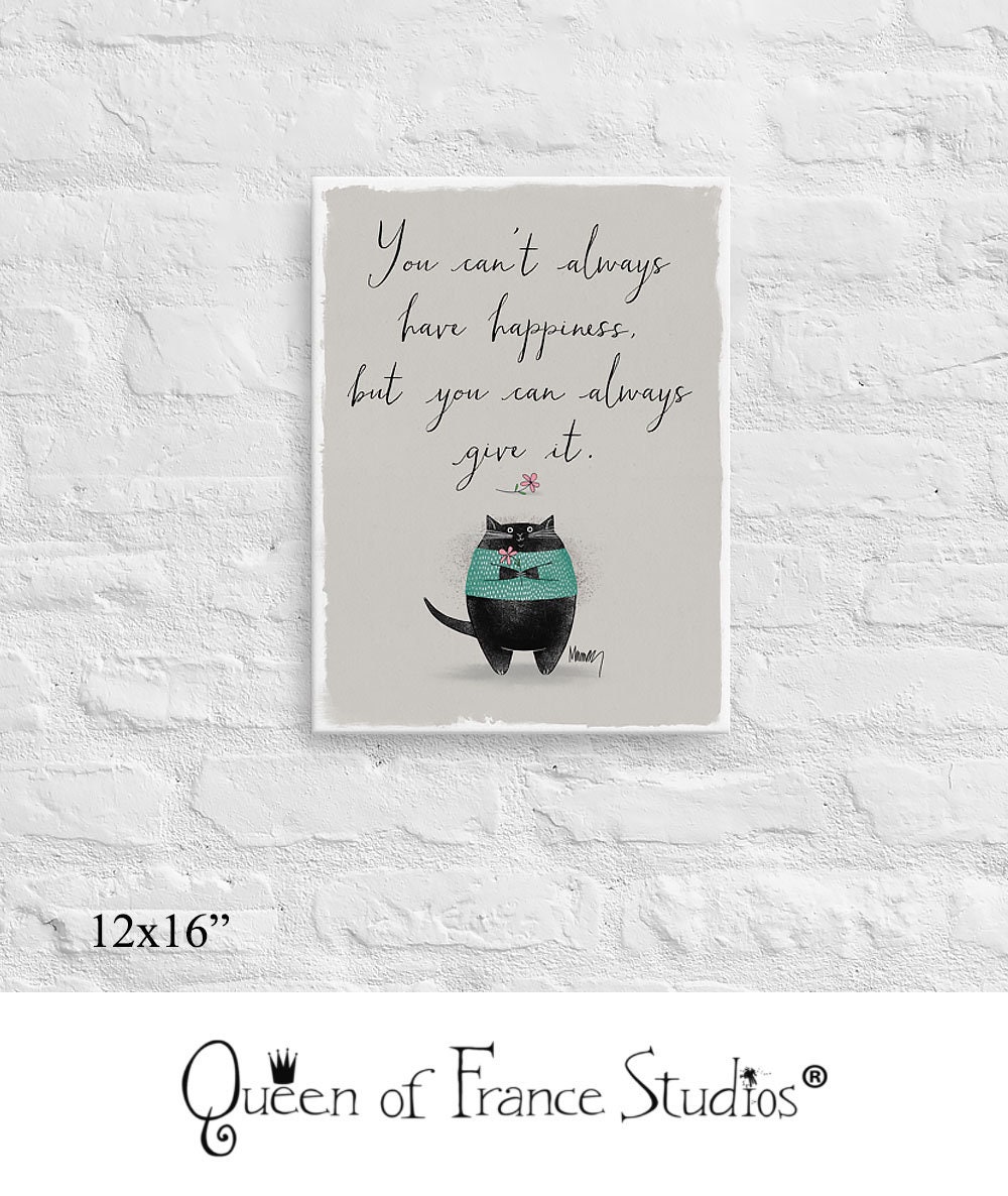 Happiness Quote Thin Canvas Print - Etsy