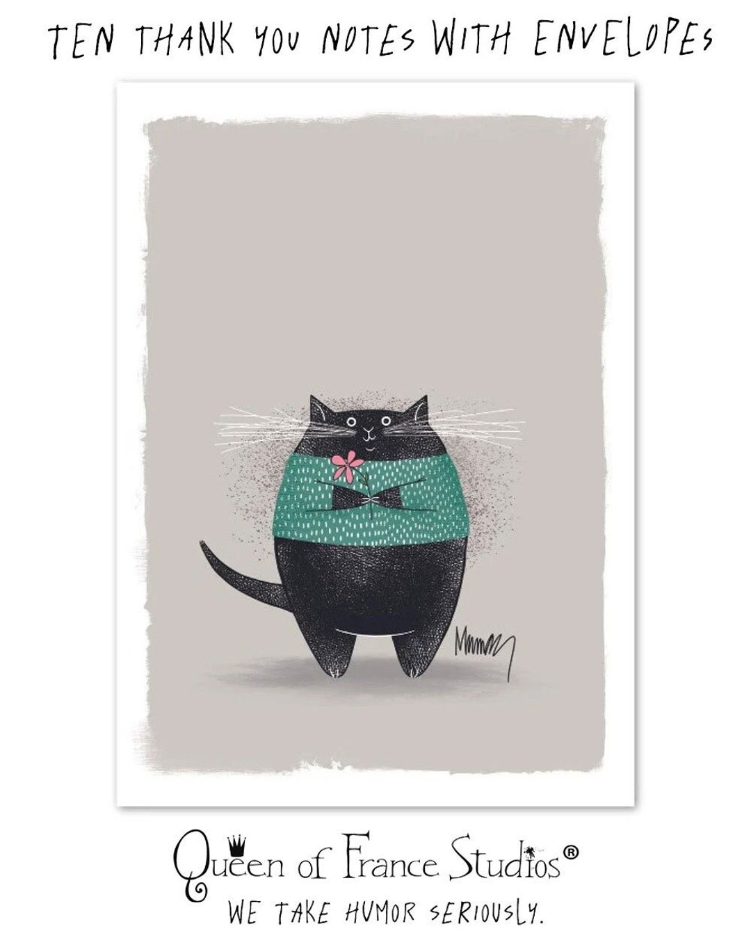 10 Thank You Notes With Envelopes - Etsy