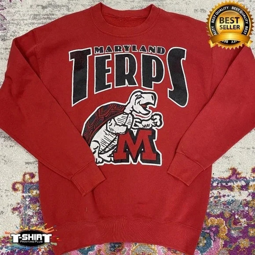 Vintage NCAA Maryland Terrapins Logo Sweatshirt, Maryland Terrapins ...