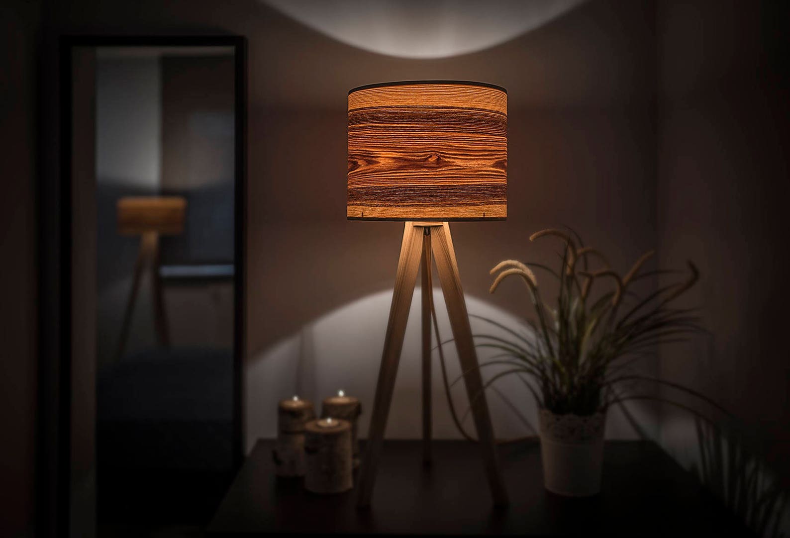 Tripod Table Lamp Night Stand Lamp Bedside Lamp Natural Ash - Etsy