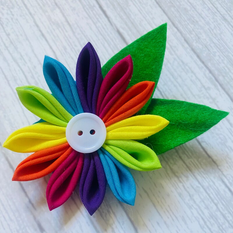 Rainbow Brooch - Etsy