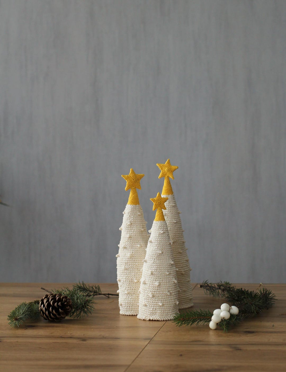 Decorative White Tall Crochet Christmas Tree, Home Decoration - Etsy