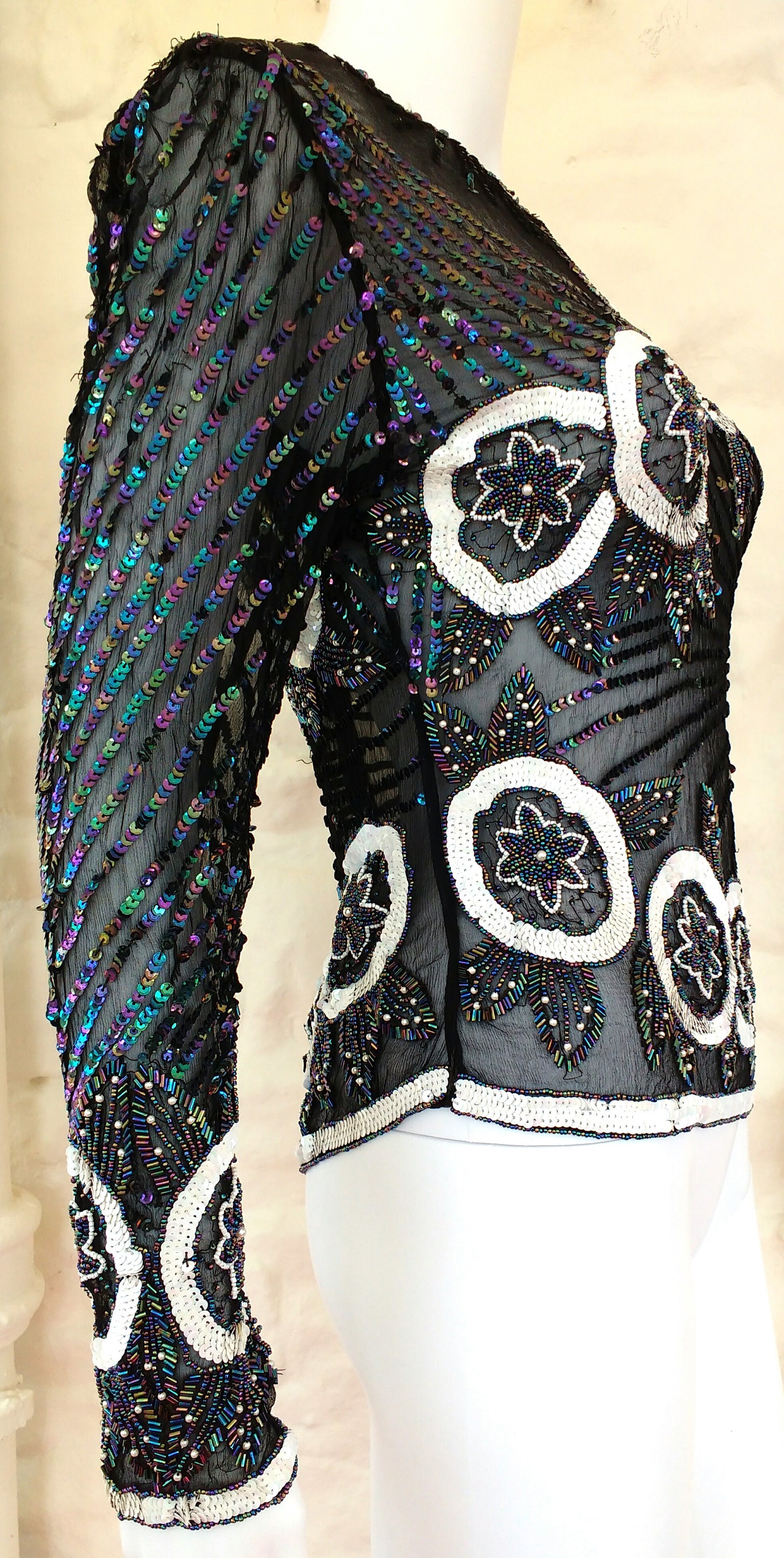 Vintage Hand Sequin and Beaded Top - Etsy