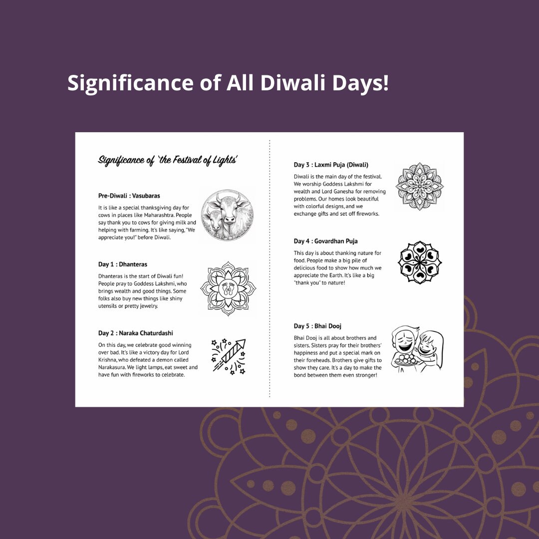 Mandala Coloring Kids Activity Book With Diwali Theme printable A4 Size ...