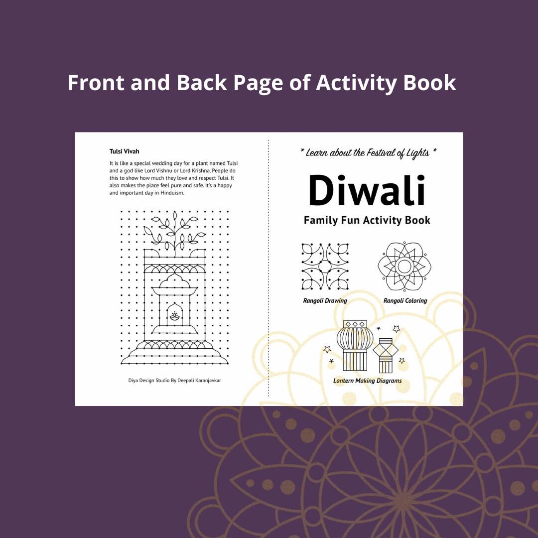 Mandala Coloring Kids Activity Book With Diwali Theme printable A4 Size ...
