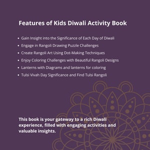 Mandala Coloring Kids Activity Book With Diwali Theme printable A4 Size ...