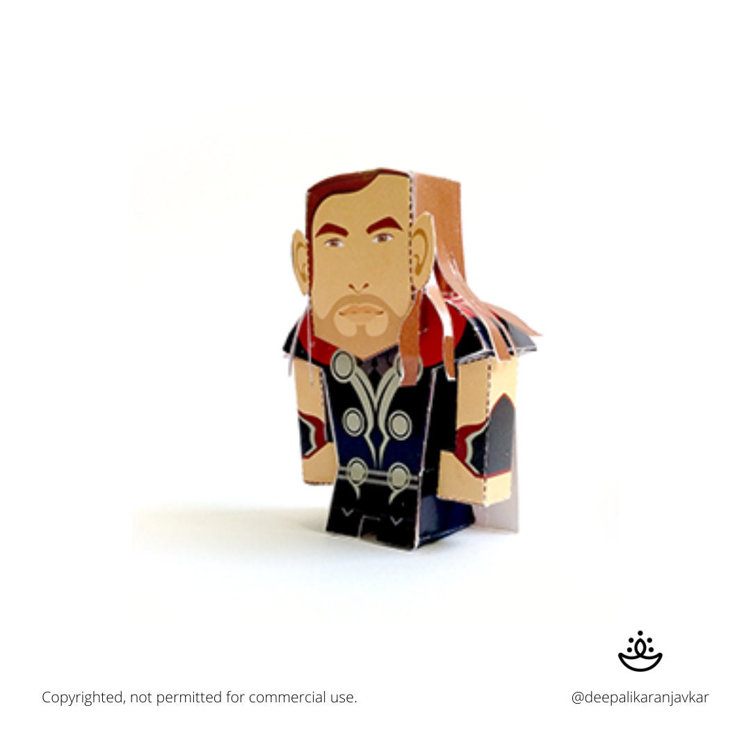 Thor Superhero Paper Toy physical Model Action Figure Gifting or ...
