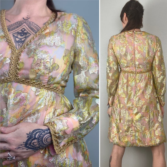 1960s Victor Costa Romantica Dress Mod Mini Dress Vin… - Gem