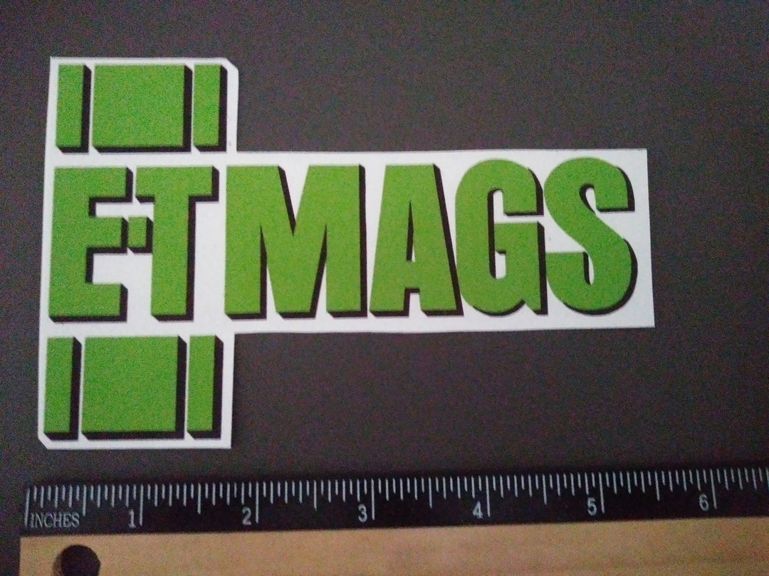 ET Mags... Large Vintage Style Racing Decal.. Peel and Stick Sticker - Etsy